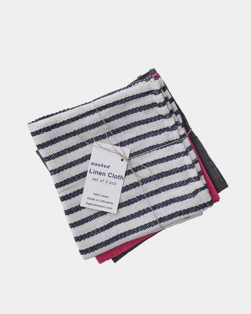 Washed Linen Cloth 3 Piece Assorted Set: Set A – Shop Fog Linen