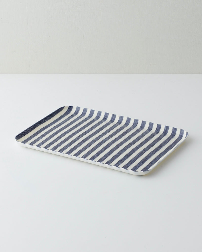 Linen Tray Medium: Blue White Stripe – Shop Fog Linen